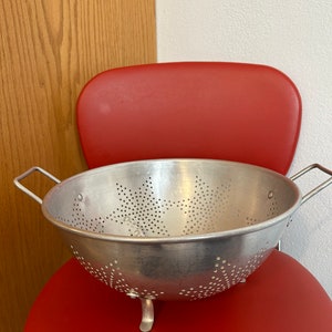Vintage 7 Star Aluminum Colander Strainer 11x 5 2 Handles 3 Legs ...