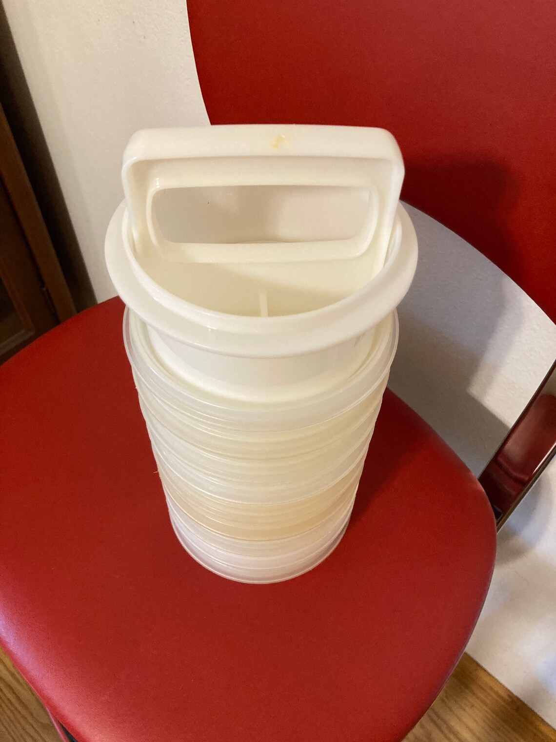 Vintage Tupperware Hamburger Patty Press Keeper Set One - Etsy