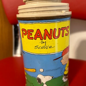 Peanuts Schultz Snoopy Charlie Brown Lucy Linus Schroeder Thermos 1959 ...