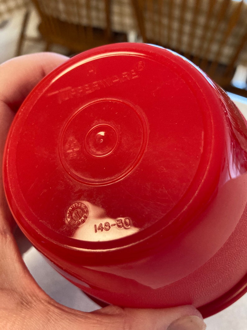 Tupperware Red Refrigerator 14oz Bowl 148 With Matching Red - Etsy