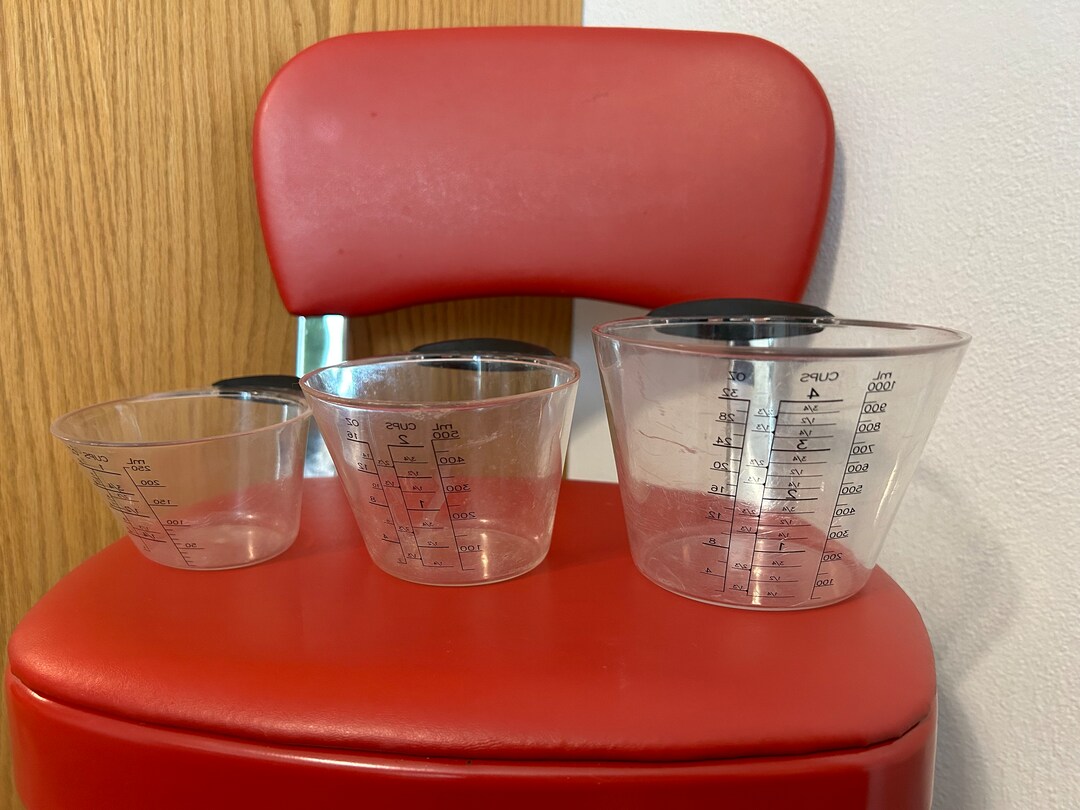 Pampered Chef EASY-READ MEASURING Cups 1, 2, 4 Cup Set of 3 Retired ...