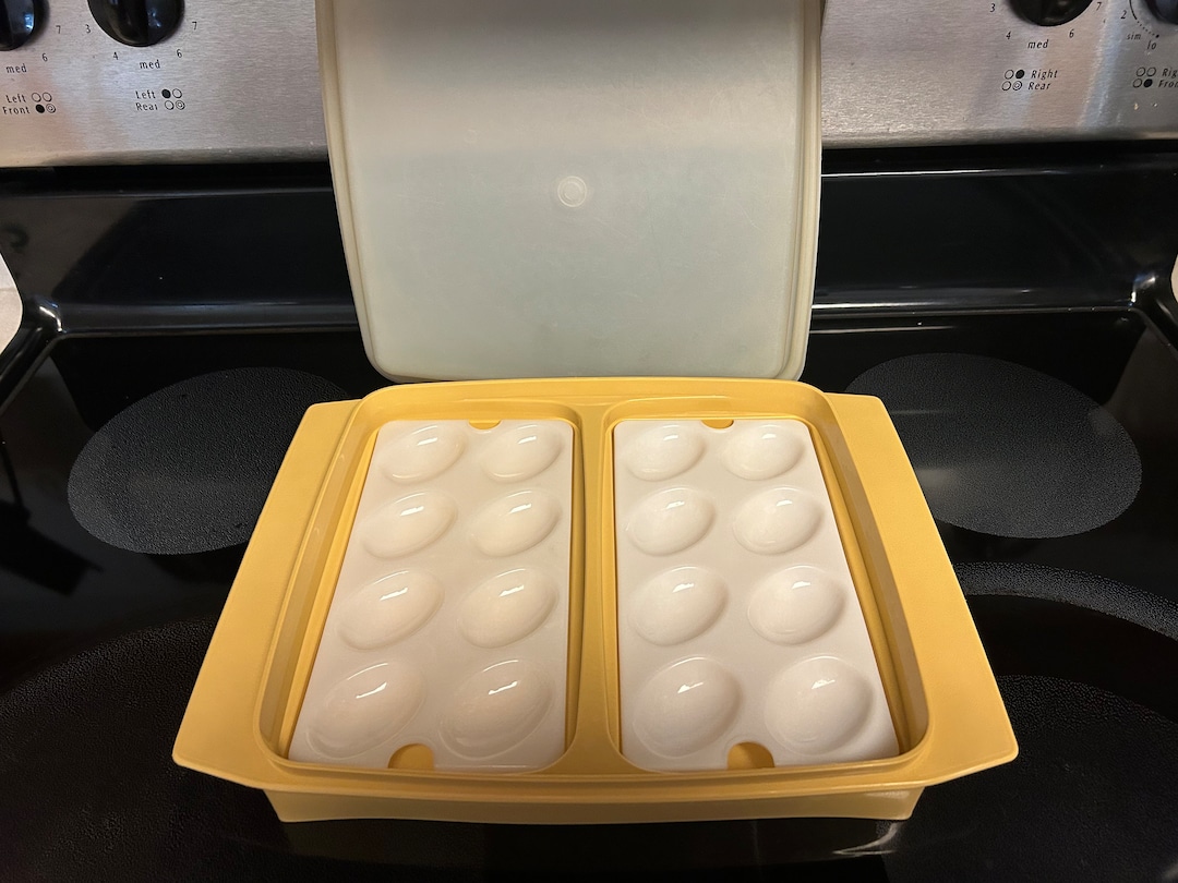 Vintage Tupperware Deviled Egg Carrier Holder Harvest Gold 723 - Etsy