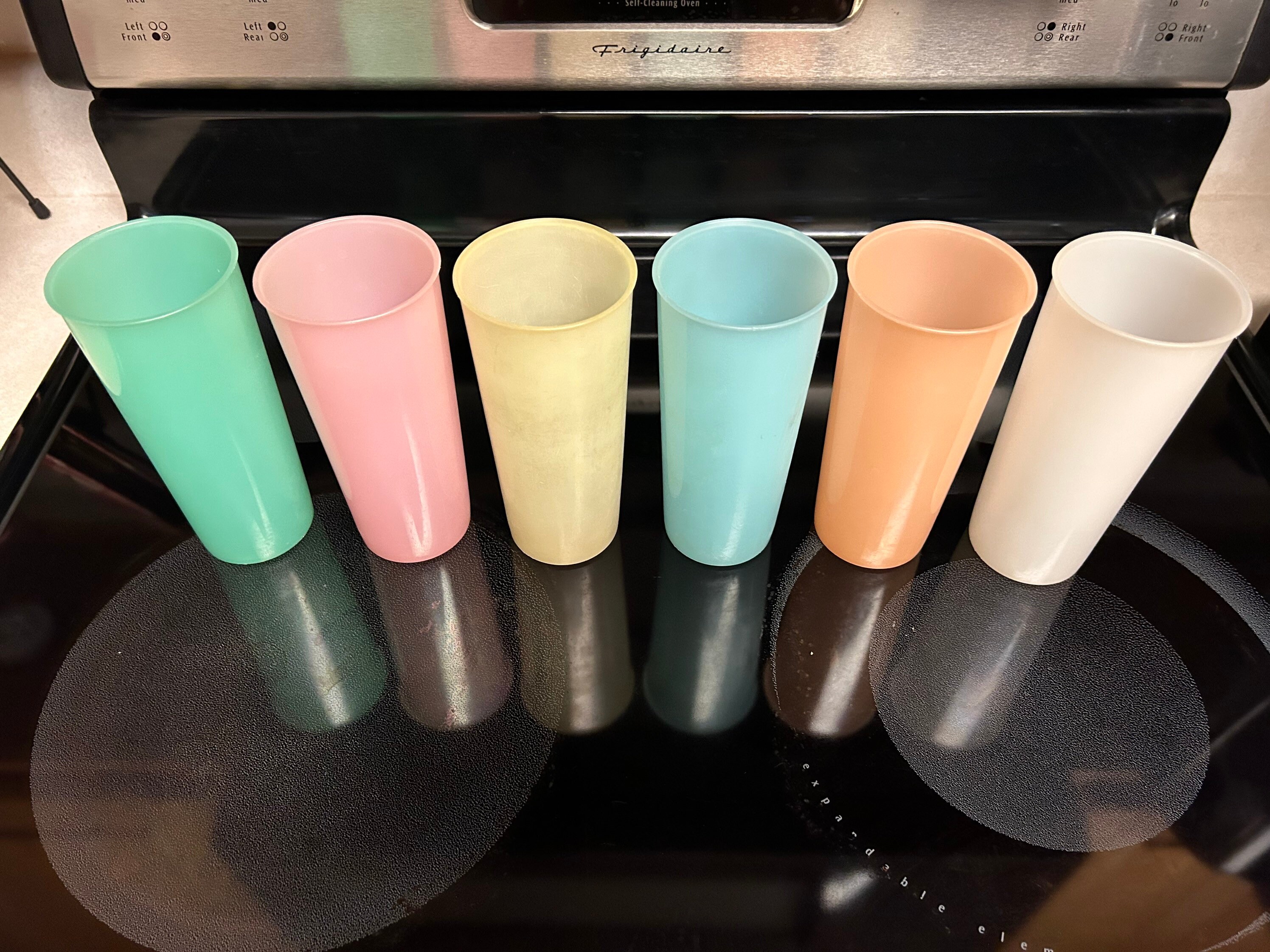 Vintage Set of 6 Tupperware 107 Pastel Tumblers 16 Oz Pastel - Etsy