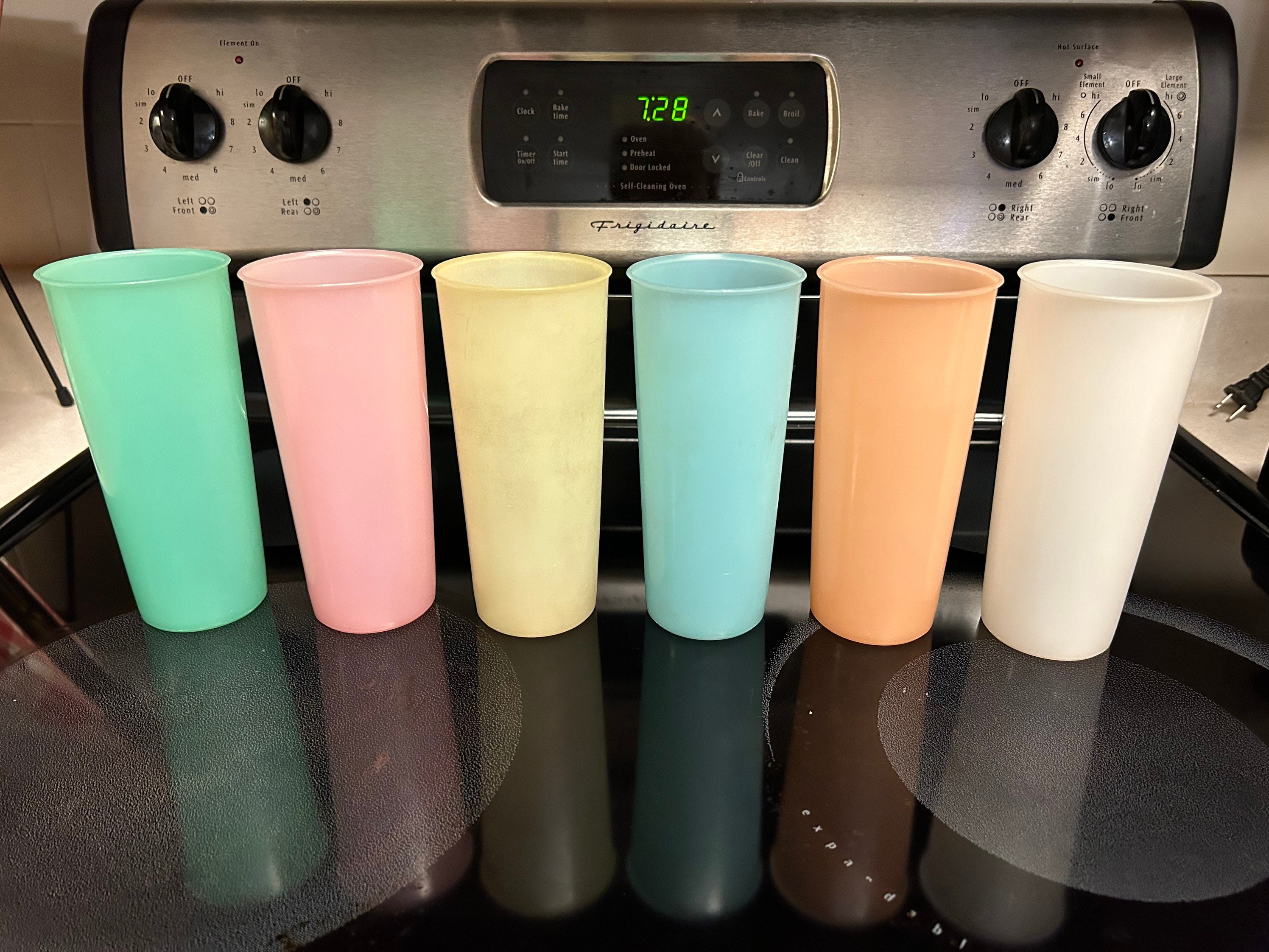 Vintage Set of 6 Tupperware 107 Pastel Tumblers 16 Oz Pastel - Etsy