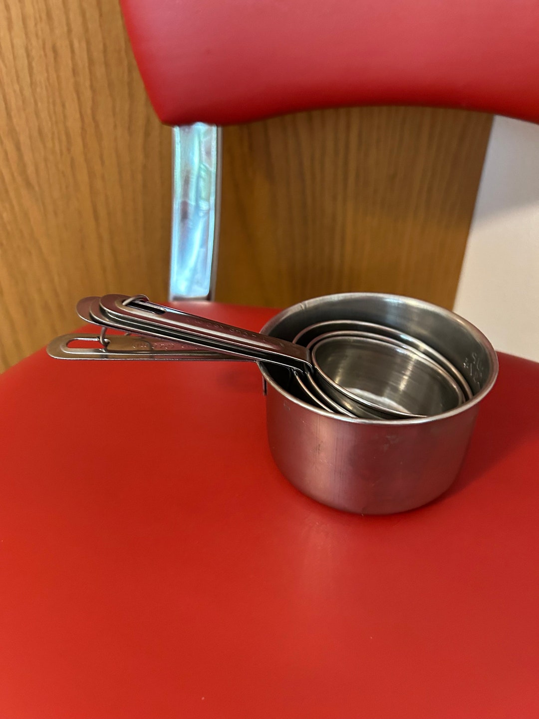Stainless Steel Measuring Cup Set of 4 With Ring, Measuring Cup Set - Etsy