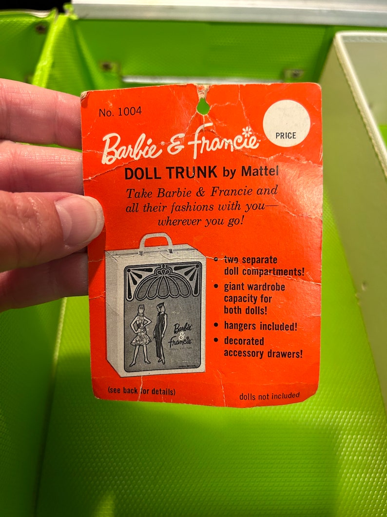 Vintage Barbie & Francie Doll Trunk 1965 Mattel Inc Barbie Carrying ...