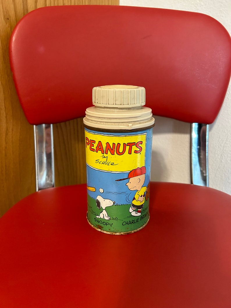 Peanuts Schultz Snoopy Charlie Brown Lucy Linus Schroeder Thermos 1959 ...