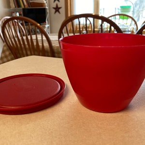 Tupperware Red Refrigerator 14oz Bowl 148 With Matching Red Lid ...