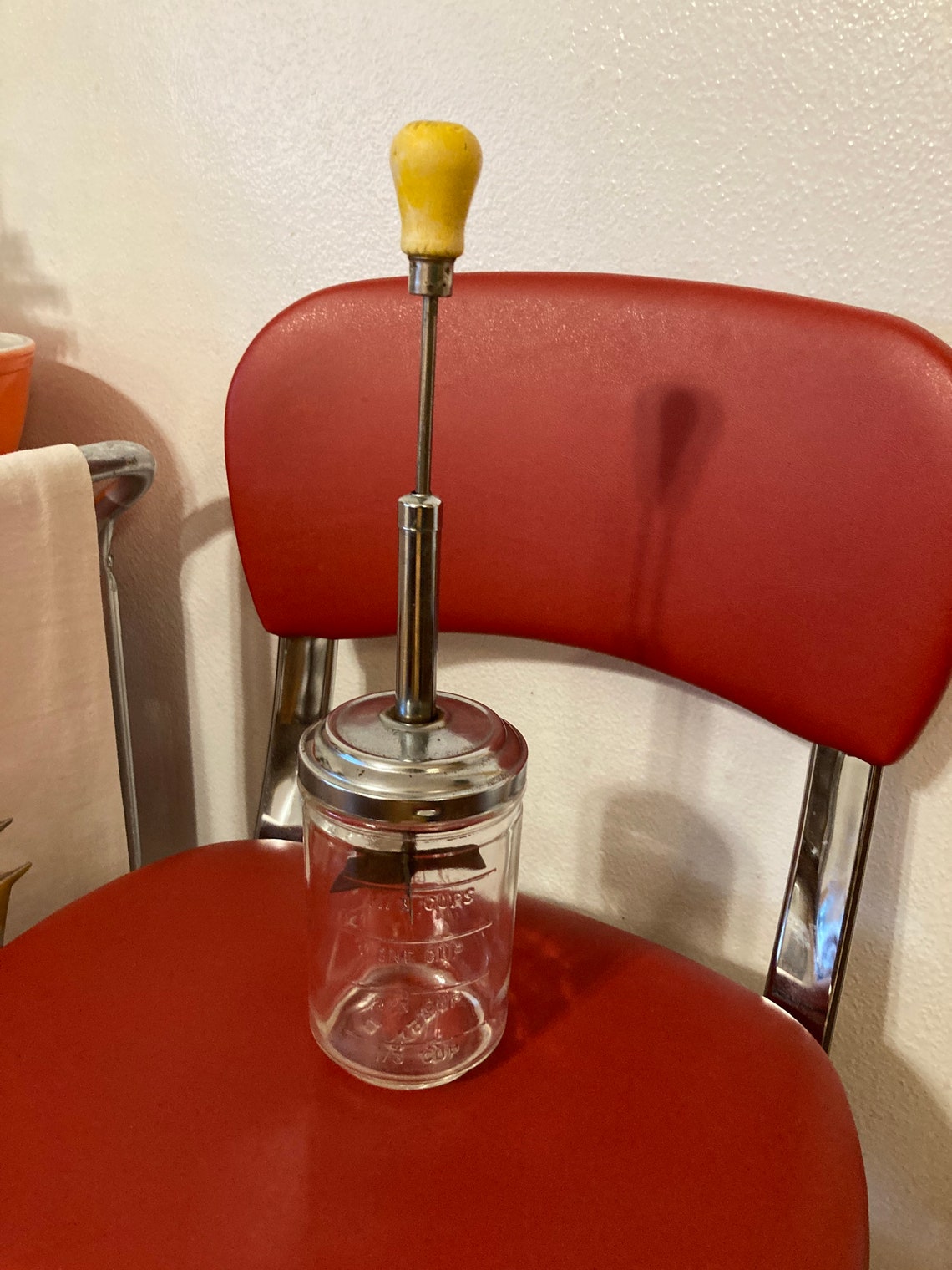 Vintage Hazel Atlas Glass Food Nut Chopper 5393, Vintage Nut Chopper ...