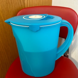 Tupperware Turquoise Blue Gallon Impressions ECO Water Filter Pitcher ...