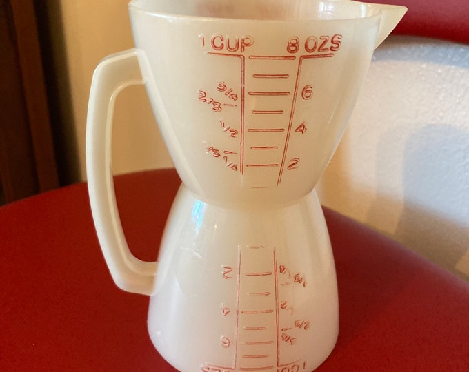 Vintage Tupperware 1 Cup/8 Ounce Two Sided, Wet/dry Measuring Cup With ...