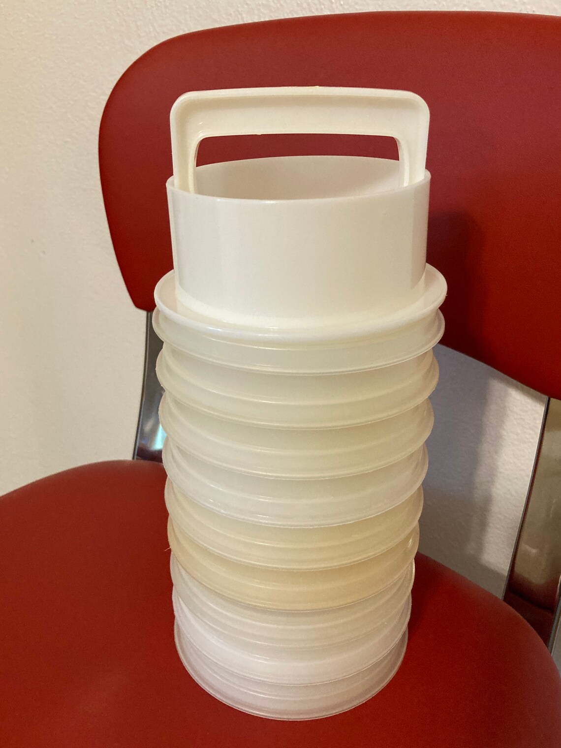 Vintage Tupperware Hamburger Patty Press Keeper Set One - Etsy