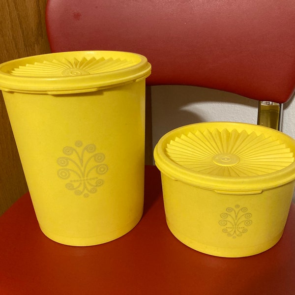 Yellow Tupperware Canister Lids - Etsy