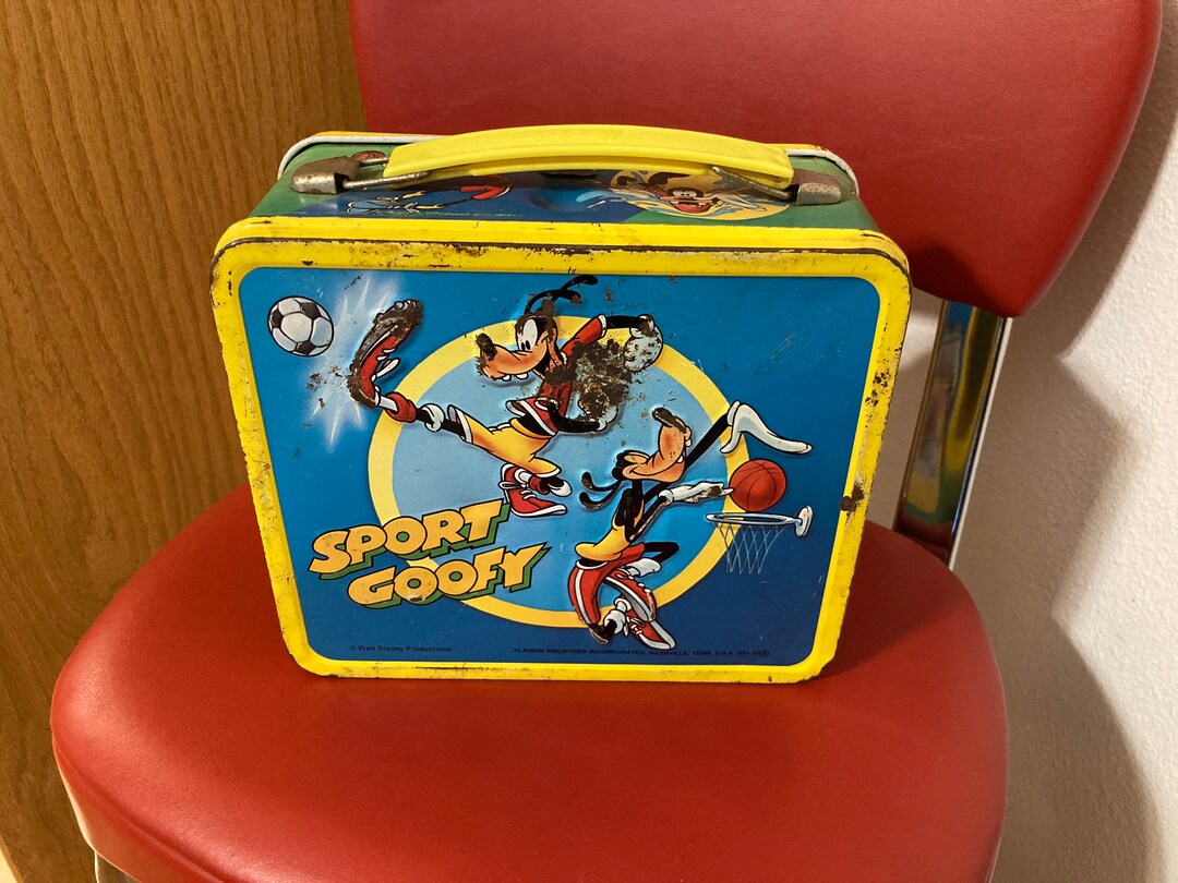 Vintage Aladdin Sport Goofy Metal Lunch Box 1983 Walt Disney ...