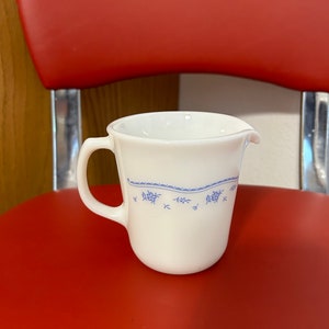 Vintage Pyrex Corning Glass "morning Blue" Creamer, Blue on White ...