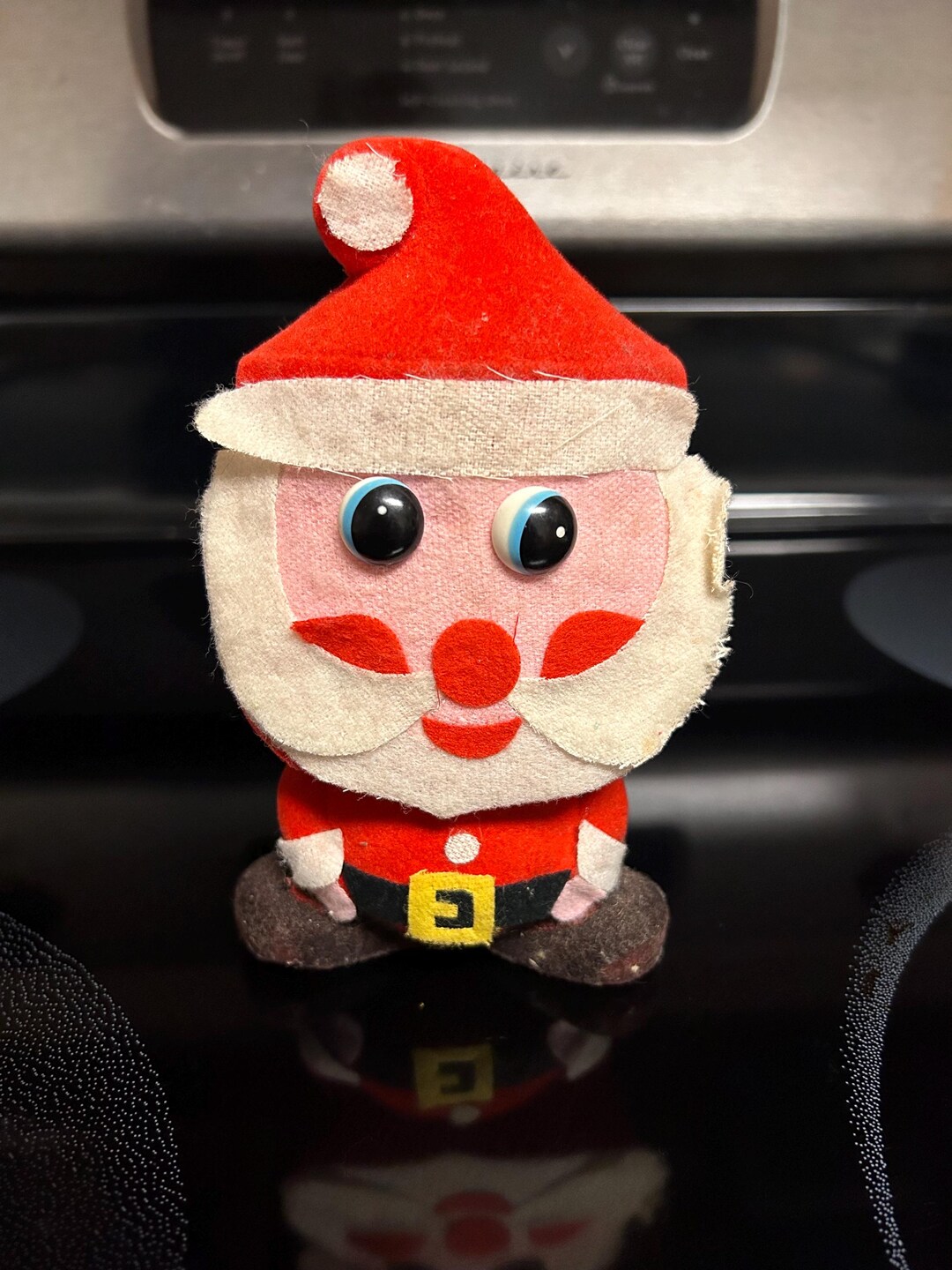Vintage Christmas Felt Hard Santa Bank With Stopper Made in Japan ...