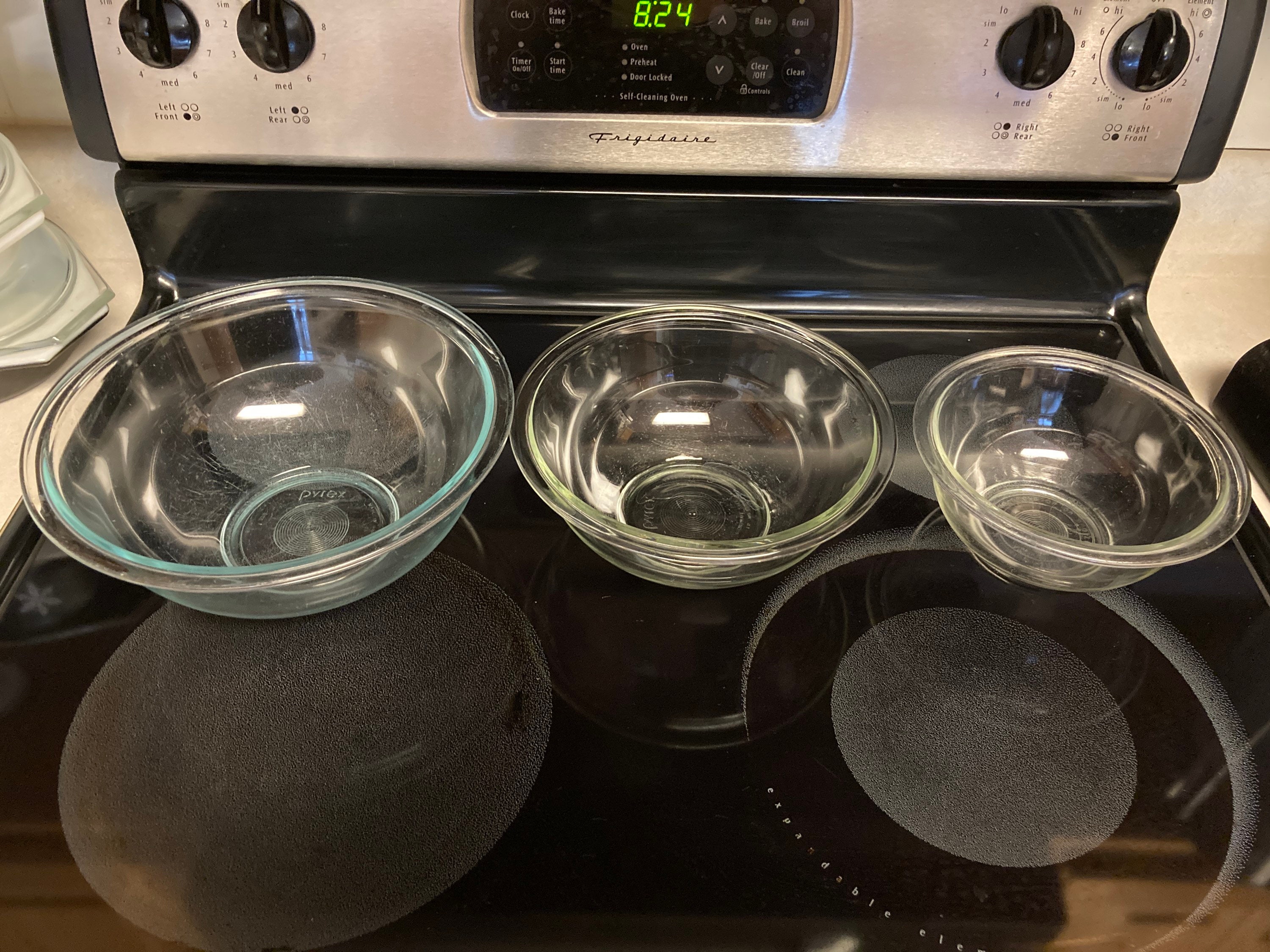 Pyrex Clear Glass Nesting Mixing Bowls 322 323 325 Pyrex - Etsy