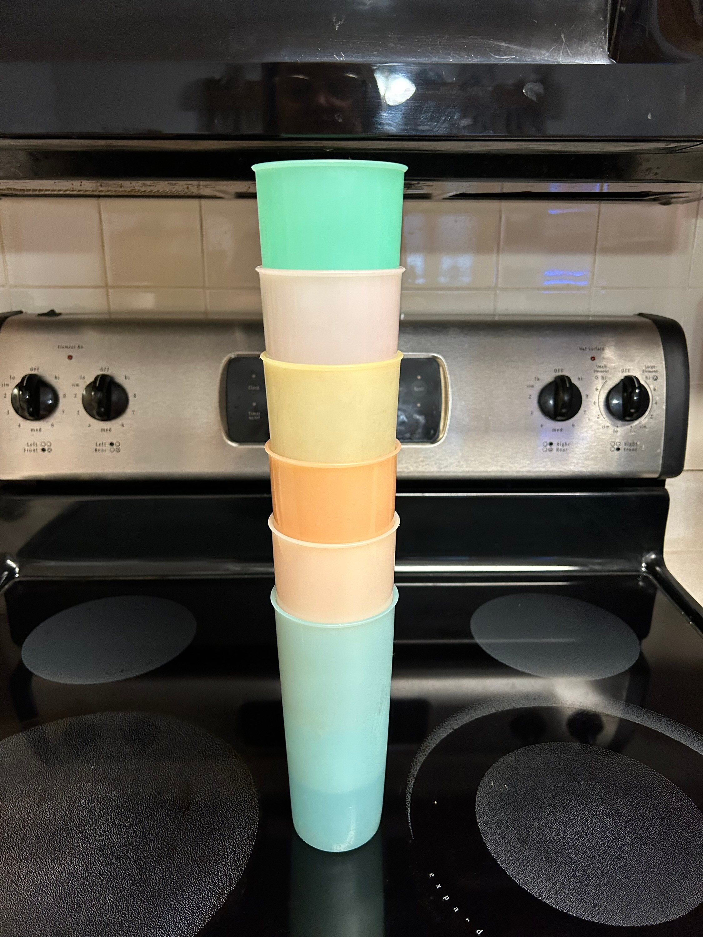 Vintage Set of 6 Tupperware 107 Pastel Tumblers 16 Oz Pastel - Etsy