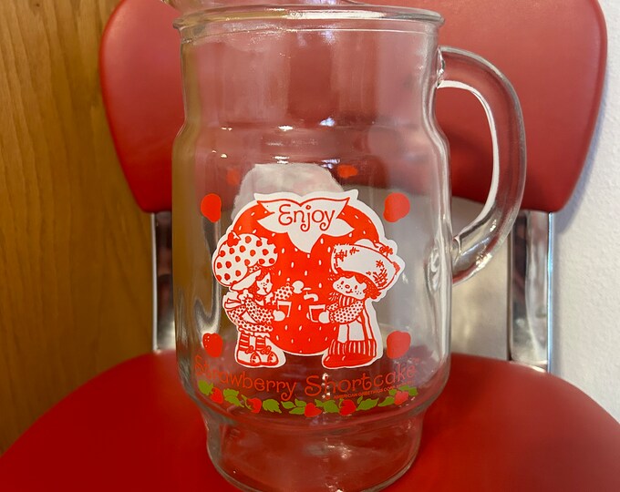 Vintage 1980's American Greetings Strawberry Shortcake Glass Beverage ...