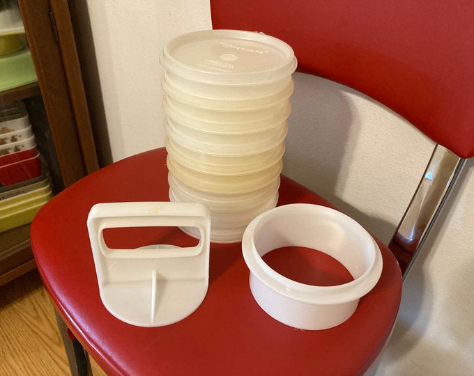 Vintage Tupperware Hamburger Patty Press Keeper Set, One Press, One ...