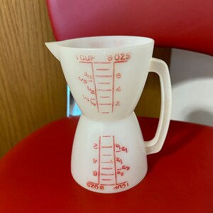 Vintage Tupperware Double Measuring Cup 8 Oz Wet/dry 2 Sided, Hourglass ...