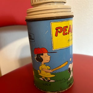 Peanuts Schultz Snoopy Charlie Brown Lucy Linus Schroeder Thermos 1959 ...