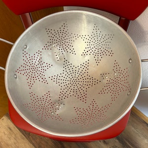 Vintage 7 Star Aluminum Colander Strainer 11x 5 2 Handles 3 Legs ...