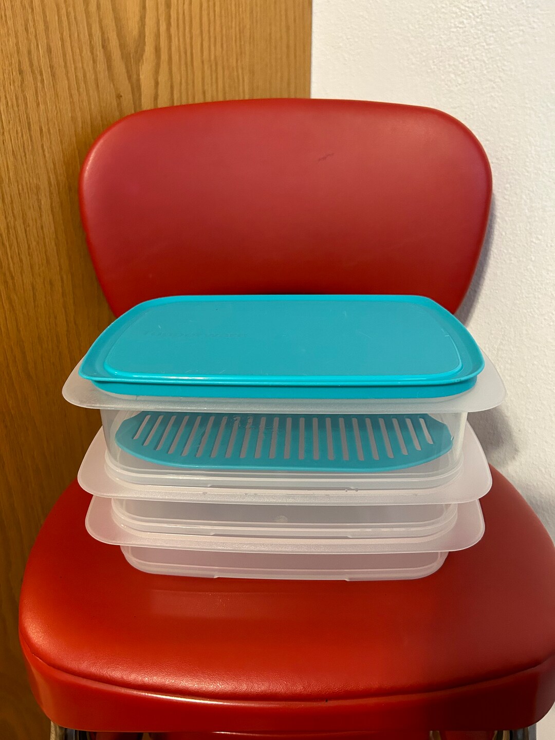 Tupperware Fridge Stackables Family Set With Rack, Deli Meat Keepers - Etsy