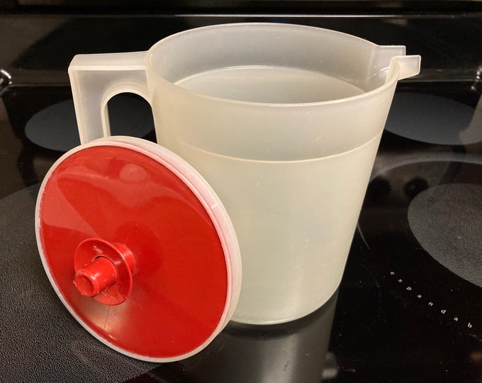 Vintage Tupperware 1.5 Quart Pitcher With Red Push Button Lid, Vintage ...