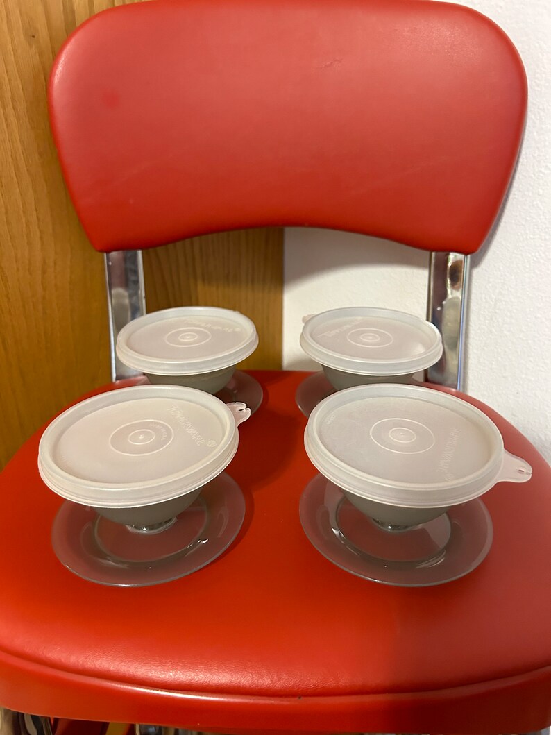 Vintage Tupperware Dessert Pudding Fruit Cups 754 W/lids 733 - Etsy
