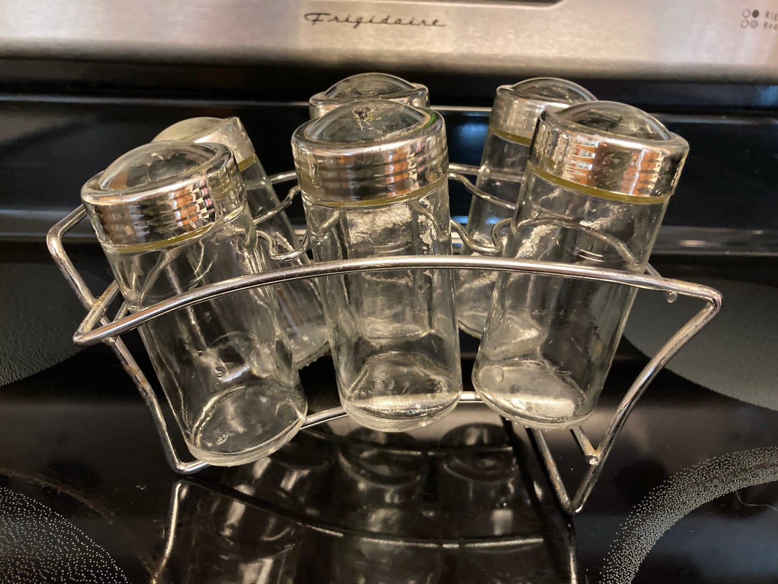 Vintage Glass Spice Jars And Rack Vintage Spice Rack Glass Jar Spice Rack Vintage Spice