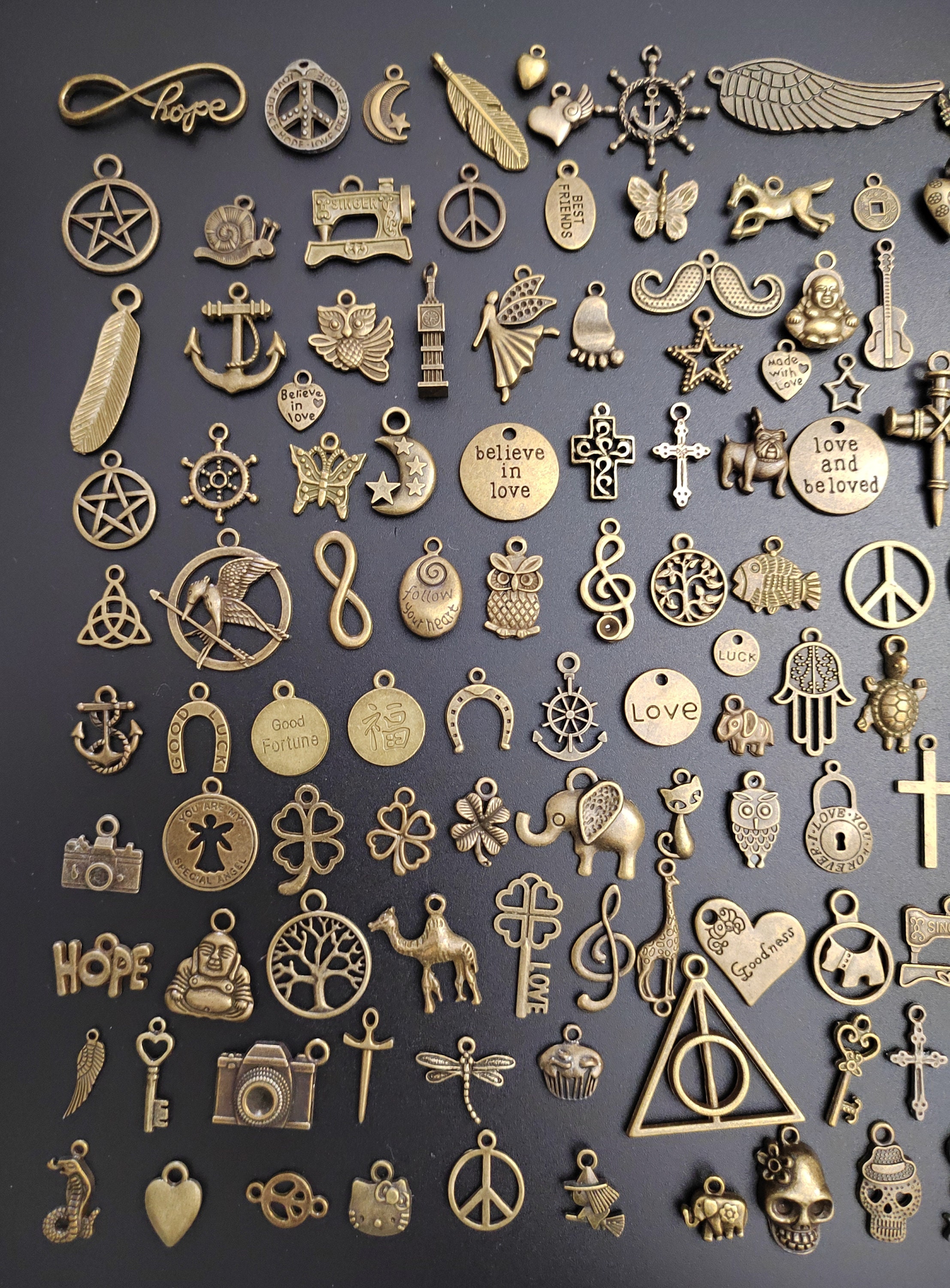 40pcs Assorted Mixed Random Selection of Antique Bronze Charms - Etsy UK