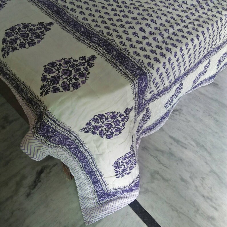 Indian Jaipuri Handblock Rajai Reversible Quilt Jaipuri - Etsy