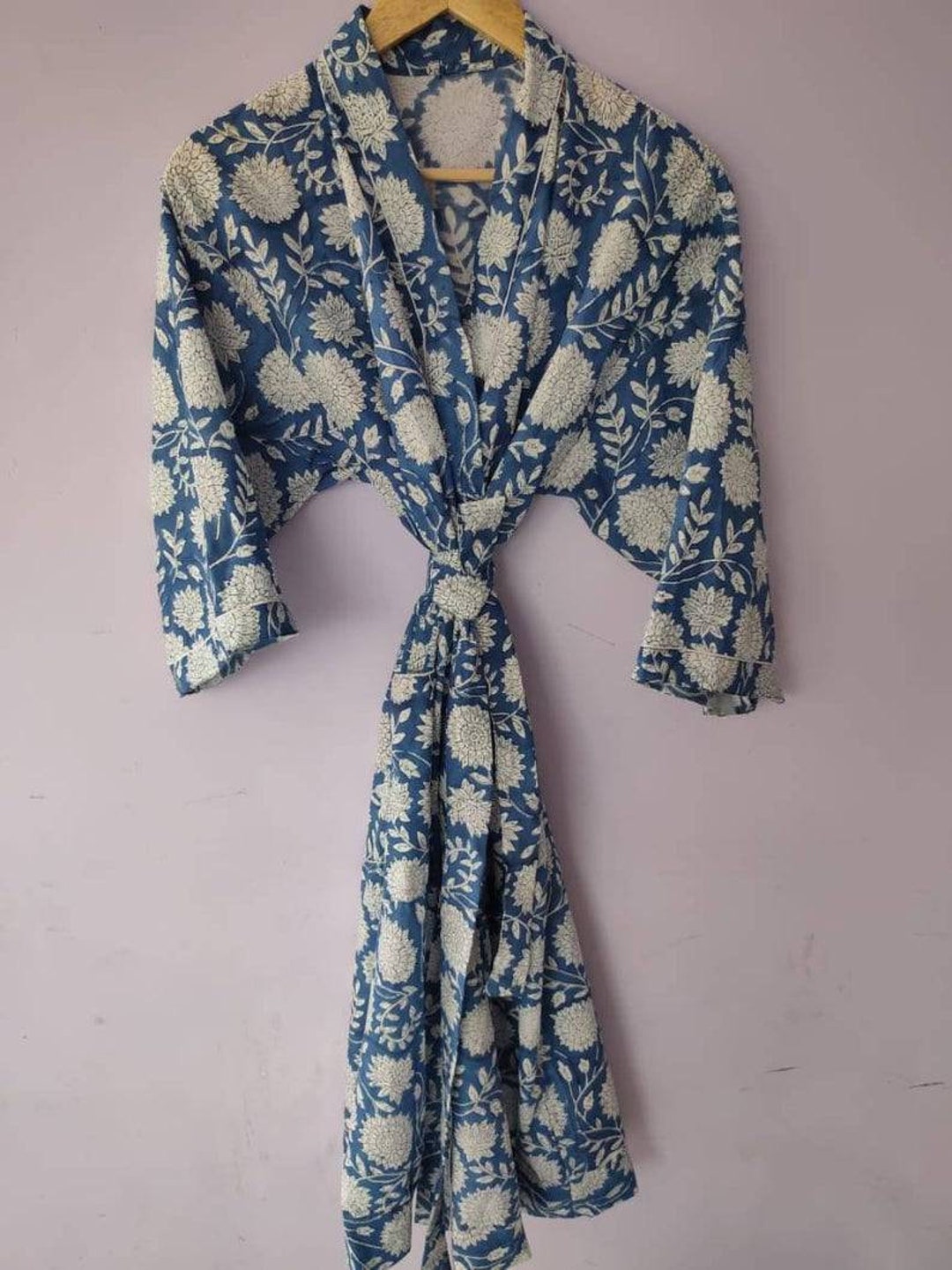 Easter Gift Kimono Robe, Bath Robe Cotton Robe, Kimono Indian Pure ...