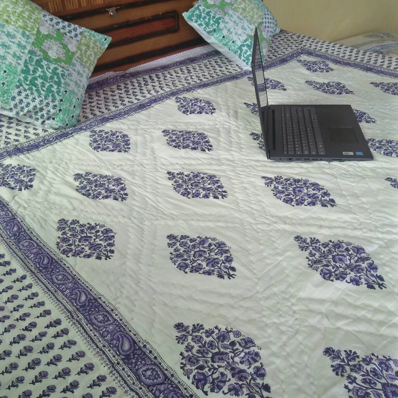 Indian Jaipuri Handblock Rajai Reversible Quilt Jaipuri - Etsy