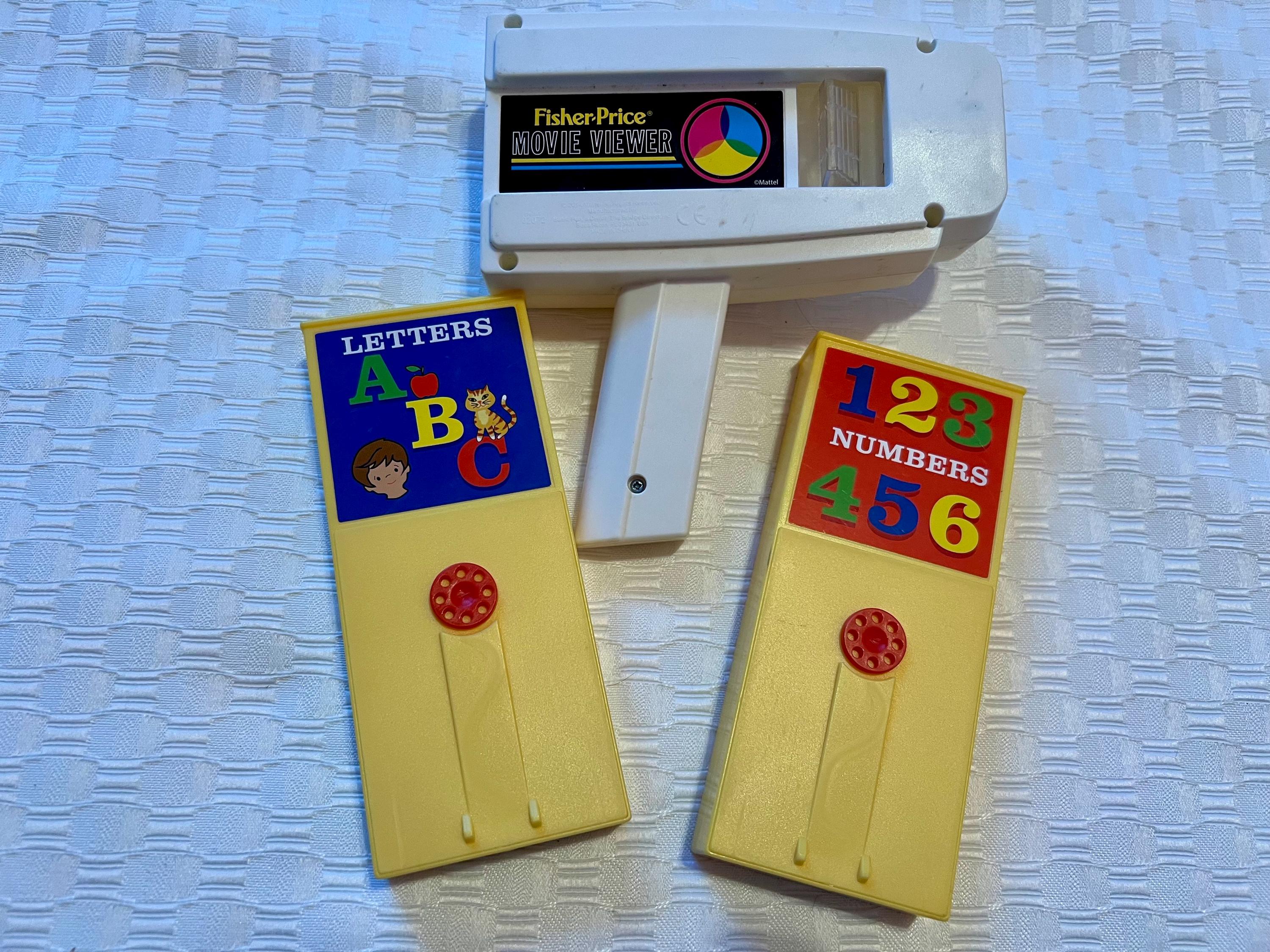 1970s Vintage Fisher Price Movie Viewer With ABC and Numbers Cartridge ...