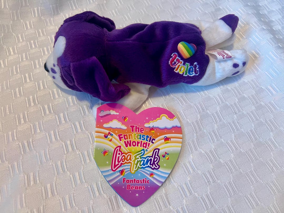 90s NWT Lisa Frank Violet Springer Spaniel Plush Stuffed Animal With ...