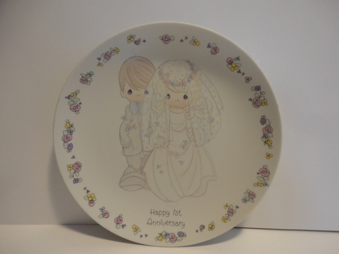 Precious Moments Happy 1st Anniversary Plate,collectible Precious ...