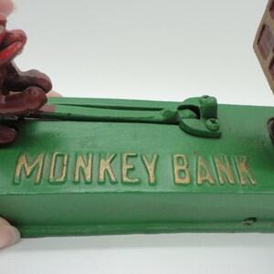 Cast Iron Mechanical Monkey Bank With Organ Grinder,collectible Cast ...