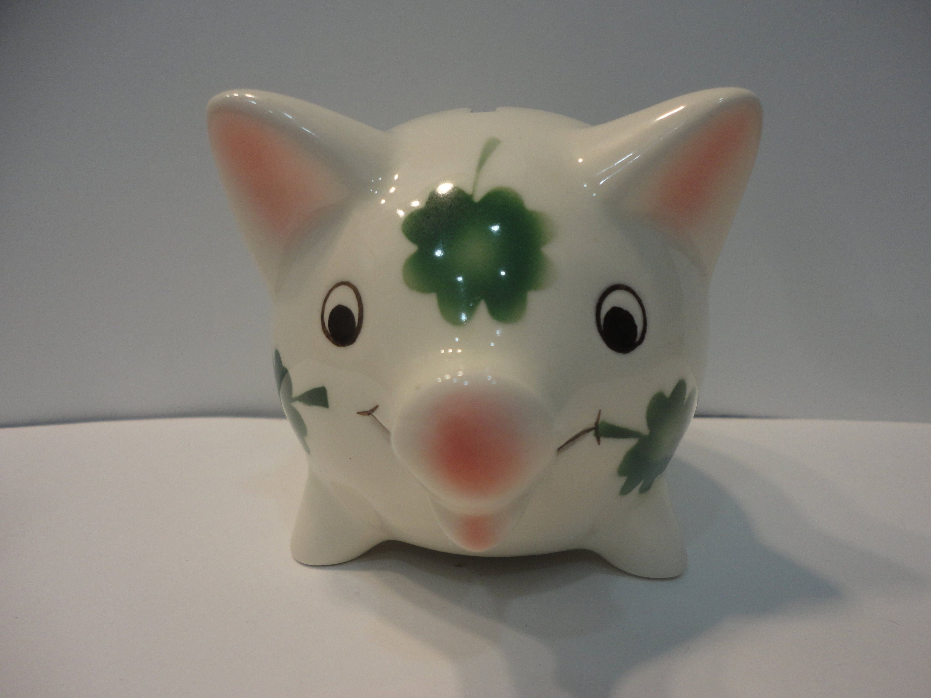 Goebel Porcelain Piggy Bank With Green | Etsy