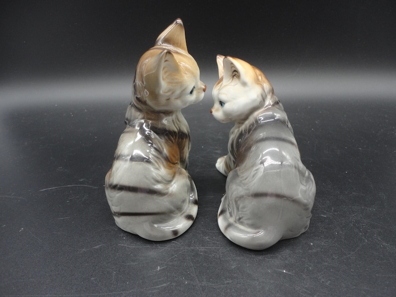Bone China Tabby Cat Figurines Made in Taiwan,collectible Bone China ...