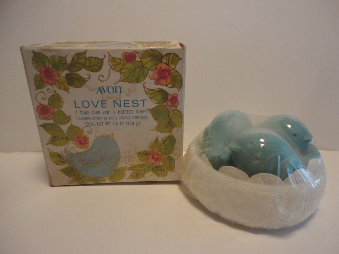 Avon Love Nest Soap Dish and 3 Hostess Bird Shaped Soaps,collectible ...