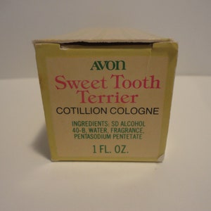 Avon Sweet Tooth Terrier Perfume Bottle With Cotillion,collectible Avon ...