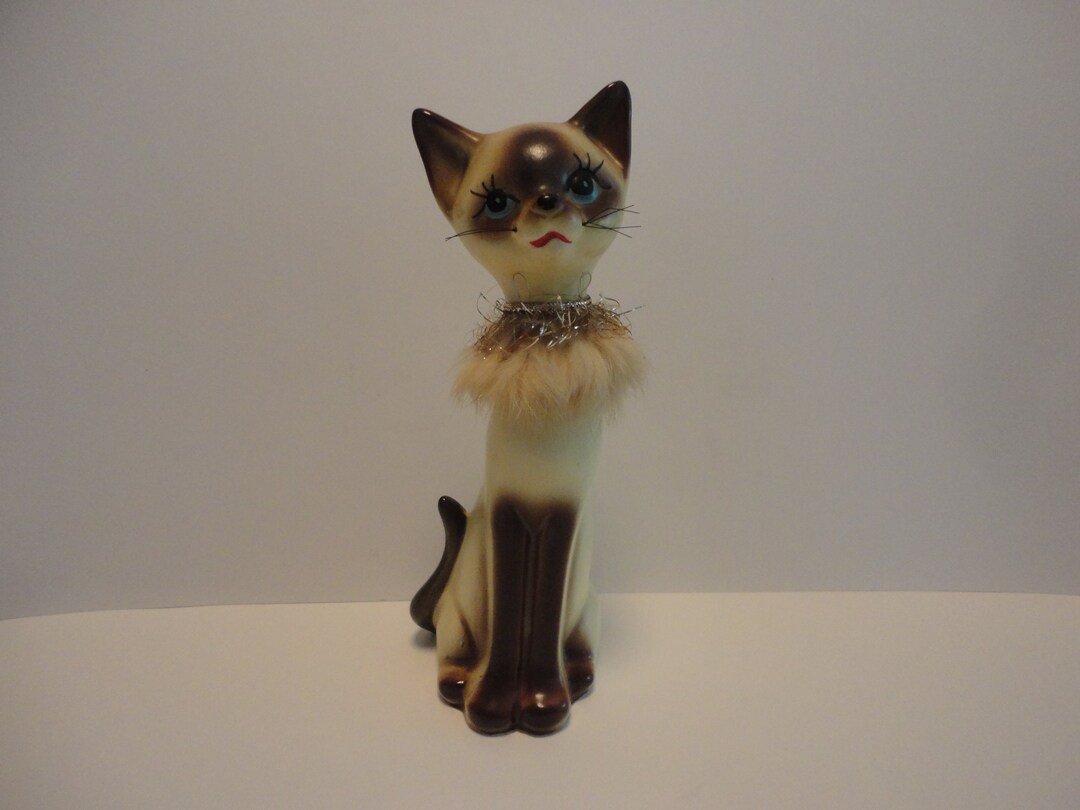 Giftcraft Japan Siamese Cat Figurine,collectible Siamese Cat Figurine ...