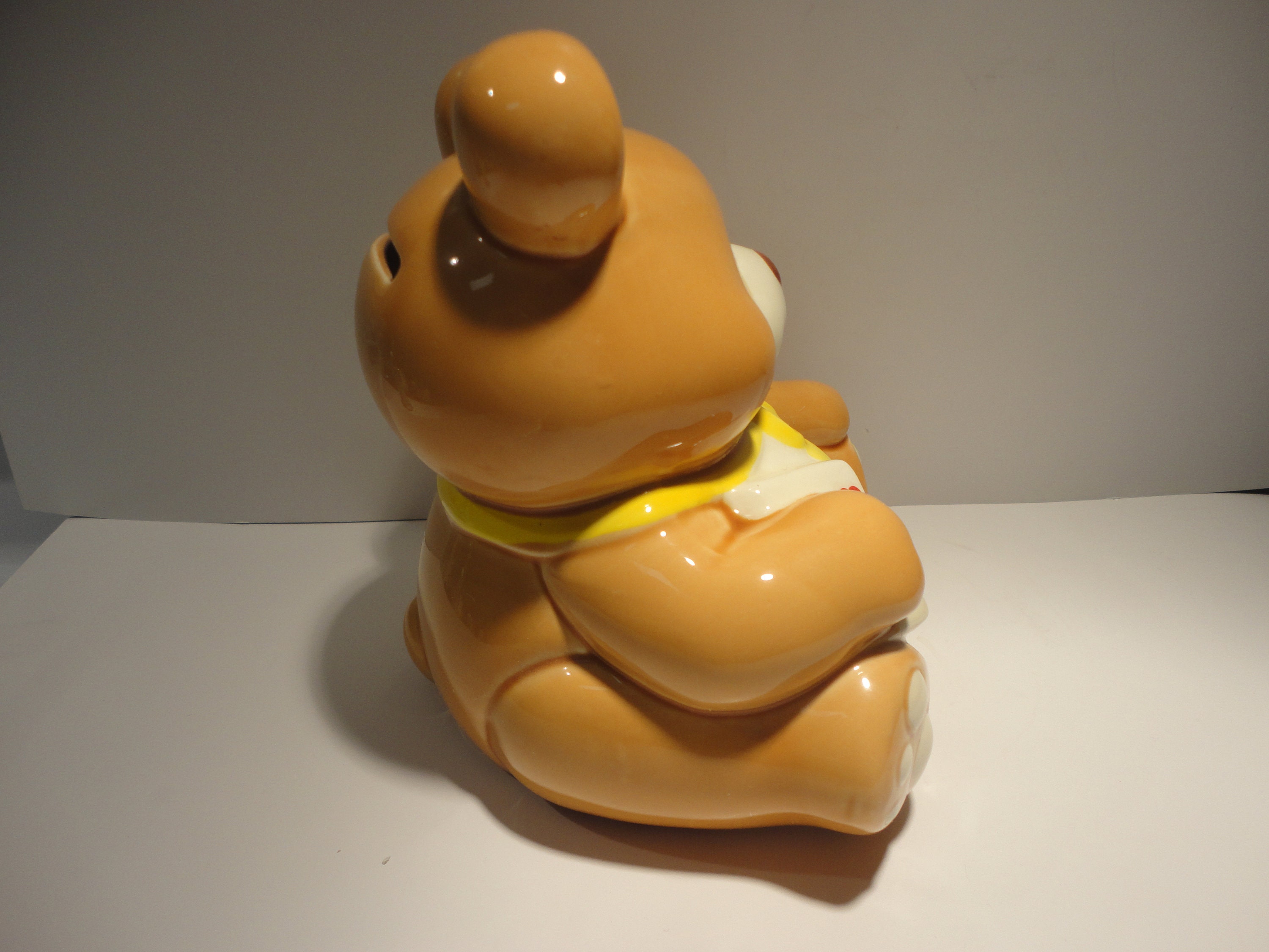 Adorable Teddy Bear Bank with Yellow Bow made in | Etsy