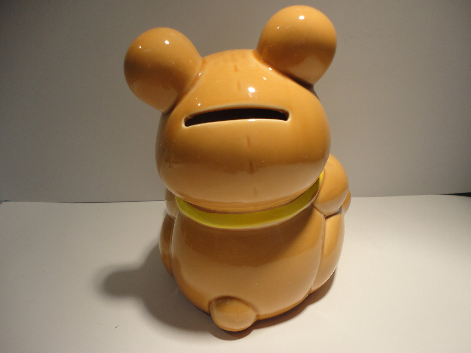 Adorable Teddy Bear Bank with Yellow Bow made in | Etsy