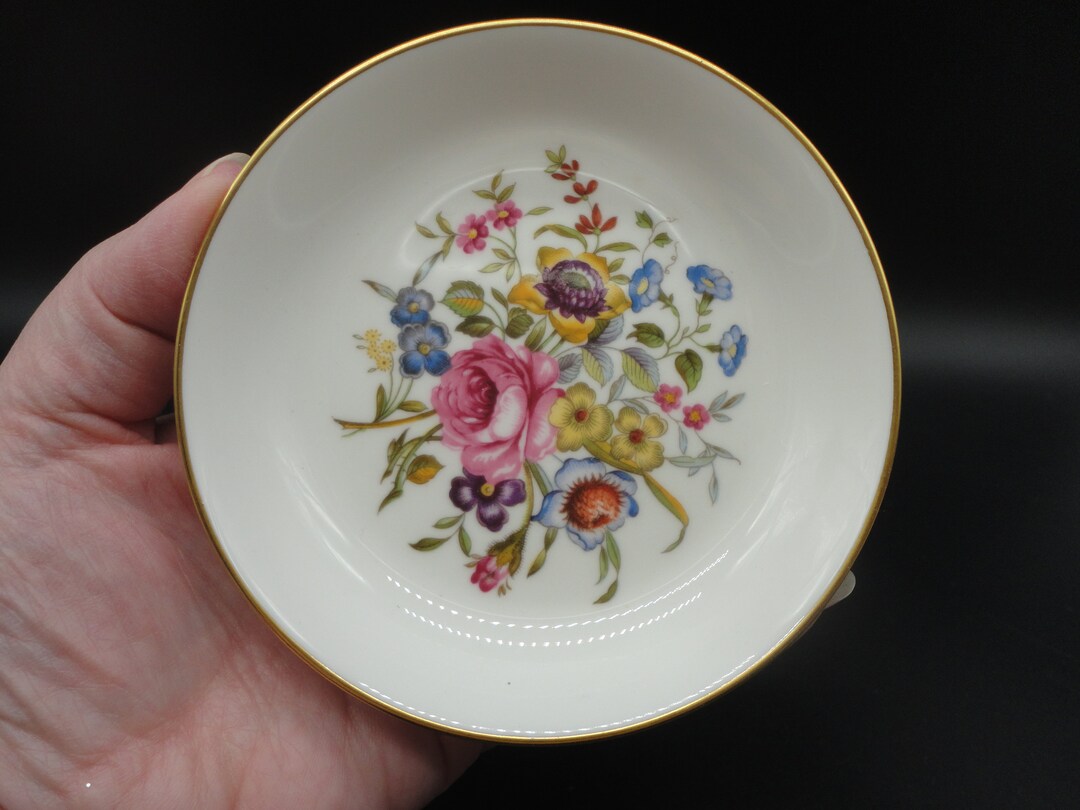 Royal Worcester Fine Bone China Floral Trinket Dish Made in England ...