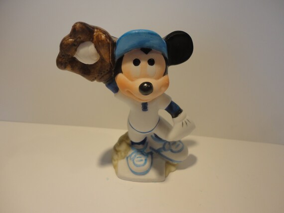 Home & Living Baseball Statue Walt Disney MICKEY MOUSE Ceramic Figurine ...