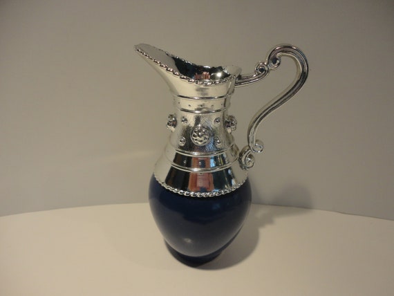 Avon Blue and Silver Pitcher Cologne Mist Bottlecollectible | Etsy