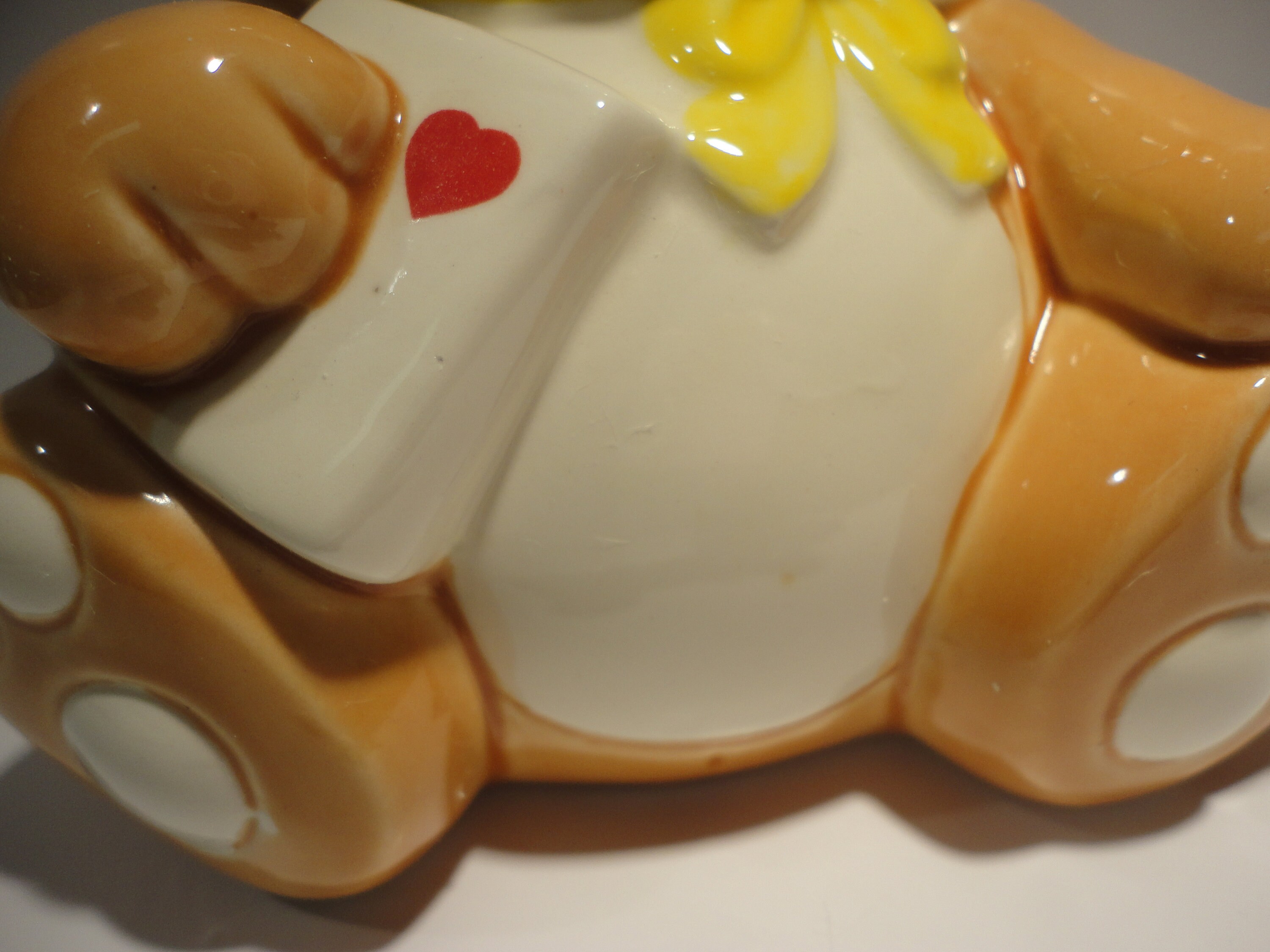 Adorable Teddy Bear Bank with Yellow Bow made in | Etsy